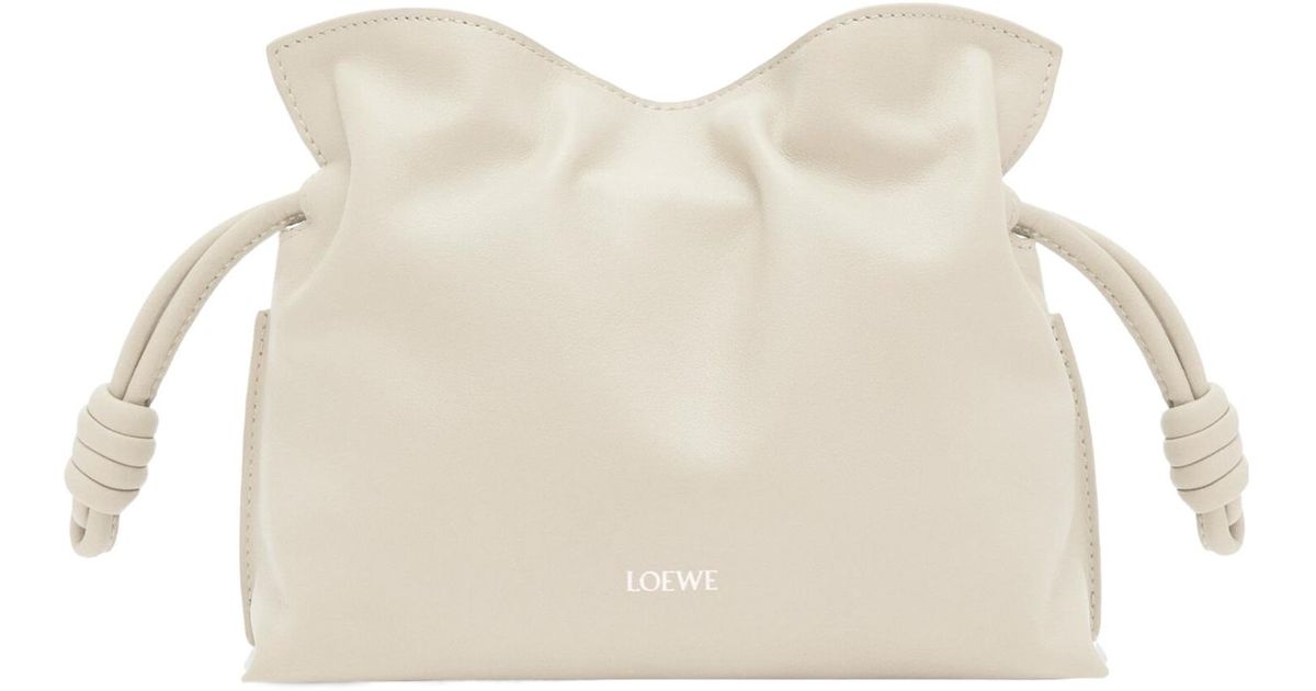 Loewe Mini Flamenco Clutch Bag in Natural | Lyst