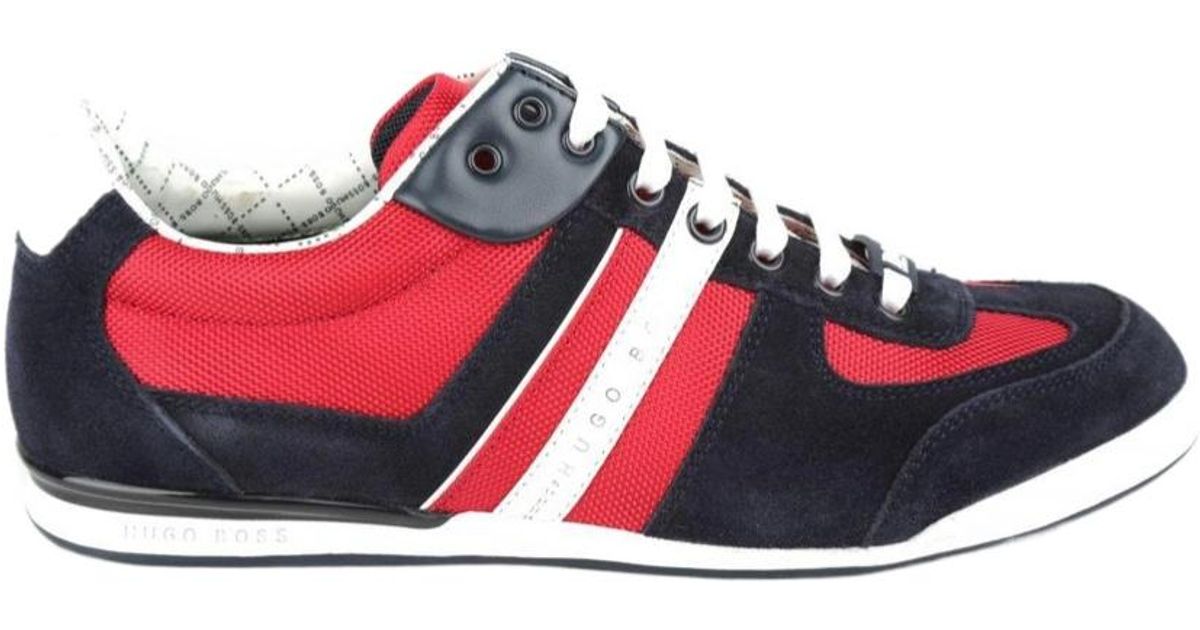 BOSS Round Head Lace Low-Cut Skate Shoes in Red for Men | Lyst