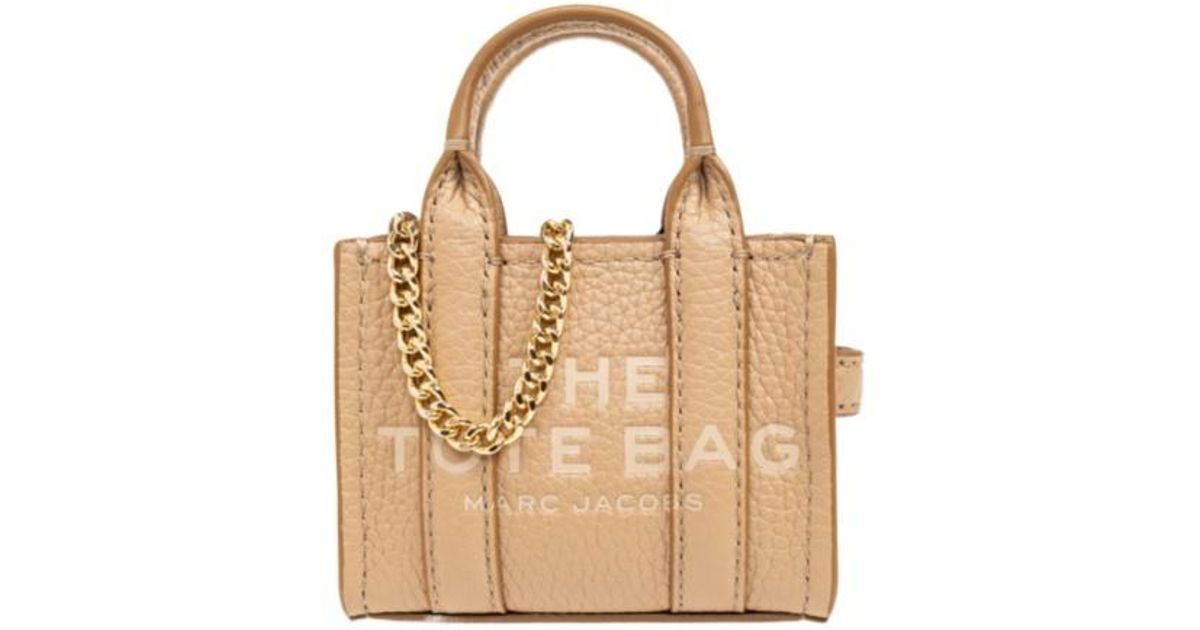 Marc Jacobs Logo Keychain in Metallic | Lyst