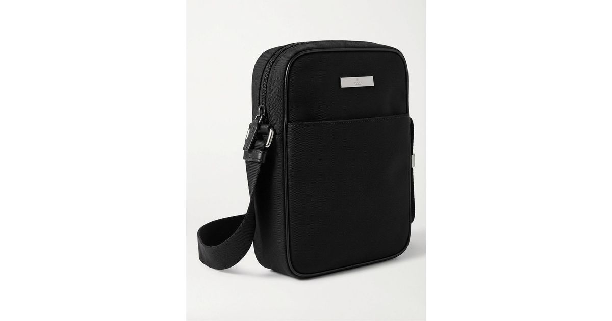Gucci Tag Small Crossbody Bag in Black for Men | Lyst