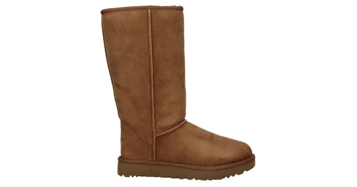 UGG Round Head Straight Boots in Brown | Lyst