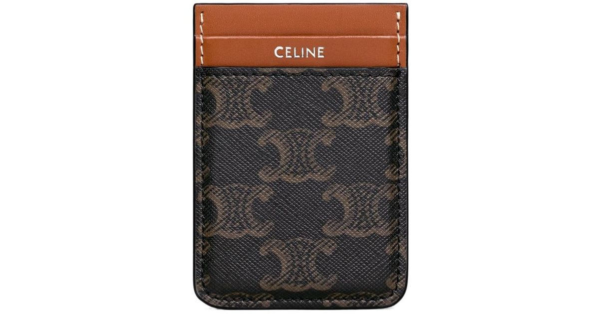 Celine Magnet Card Holder in Gray for Men | Lyst