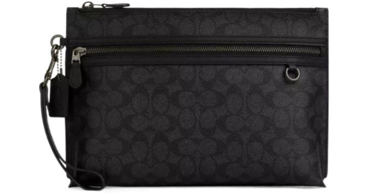 COACH Carry All Pouch in Black for Men | Lyst