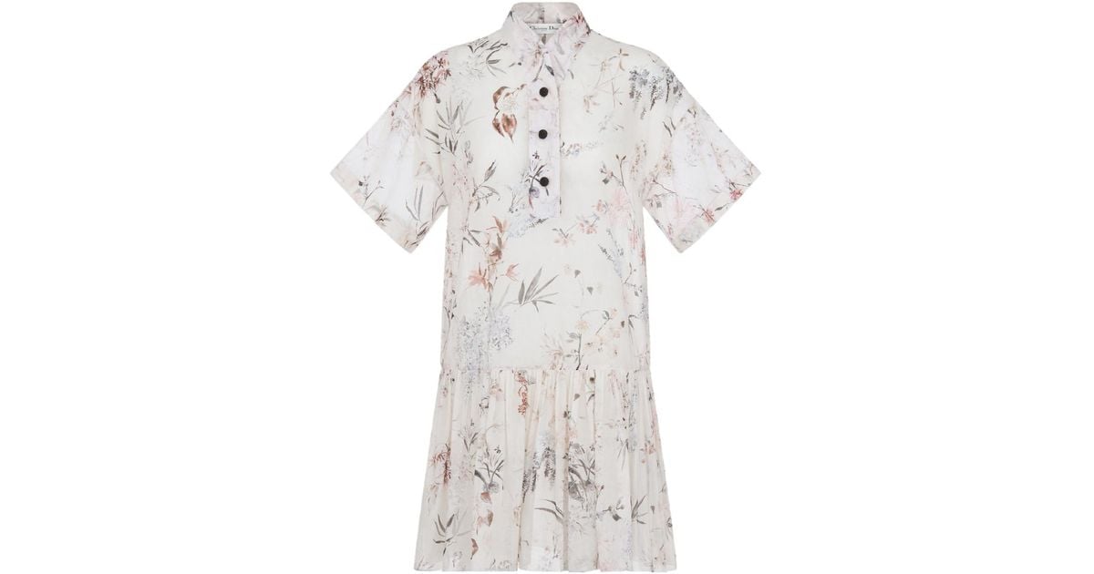 Dior Shirtdress in White | Lyst