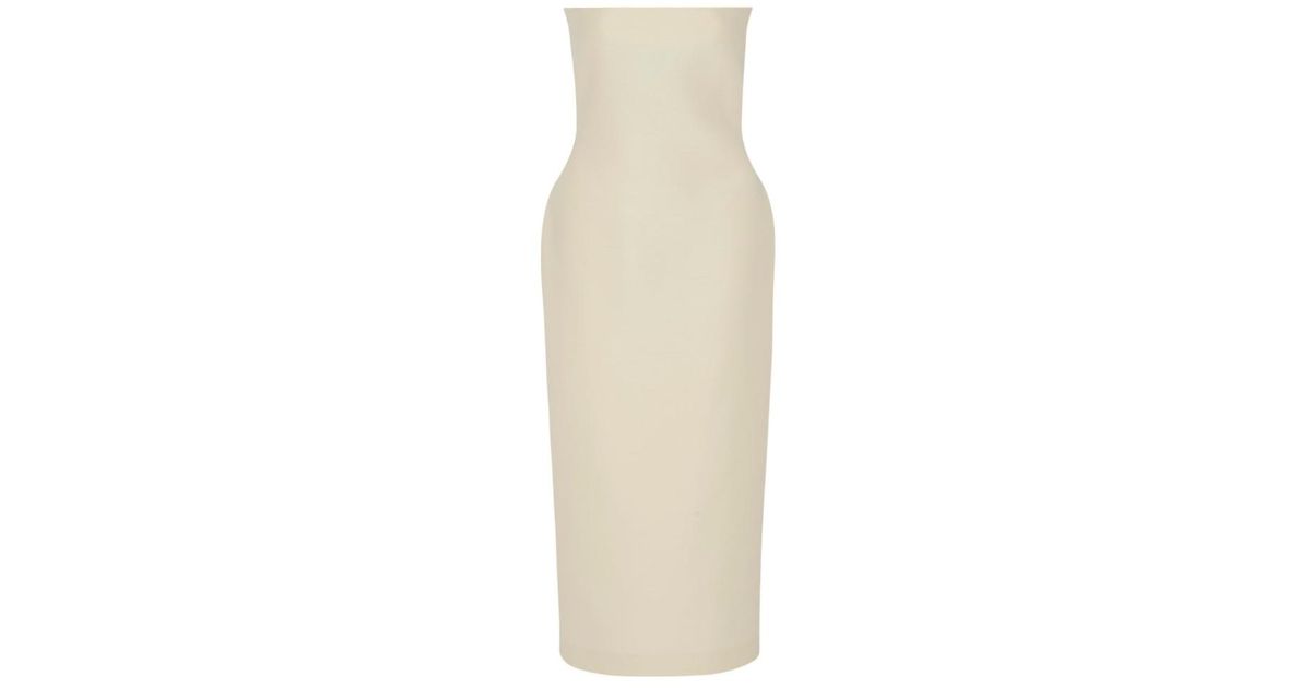 The Row Nita Wool Dress in Natural | Lyst