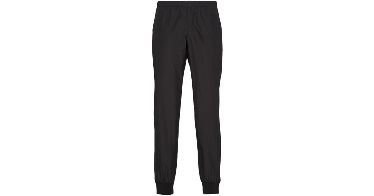 Prada Mid-Rise Straight-Leg Track Pants in Black for Men | Lyst