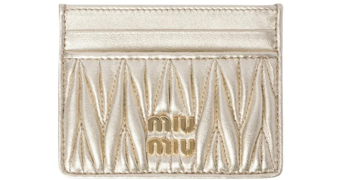 Miu Miu Logo Card Pack in White | Lyst