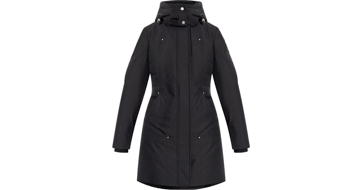 Moose Knuckles Logo-Engraved Coat in Black | Lyst
