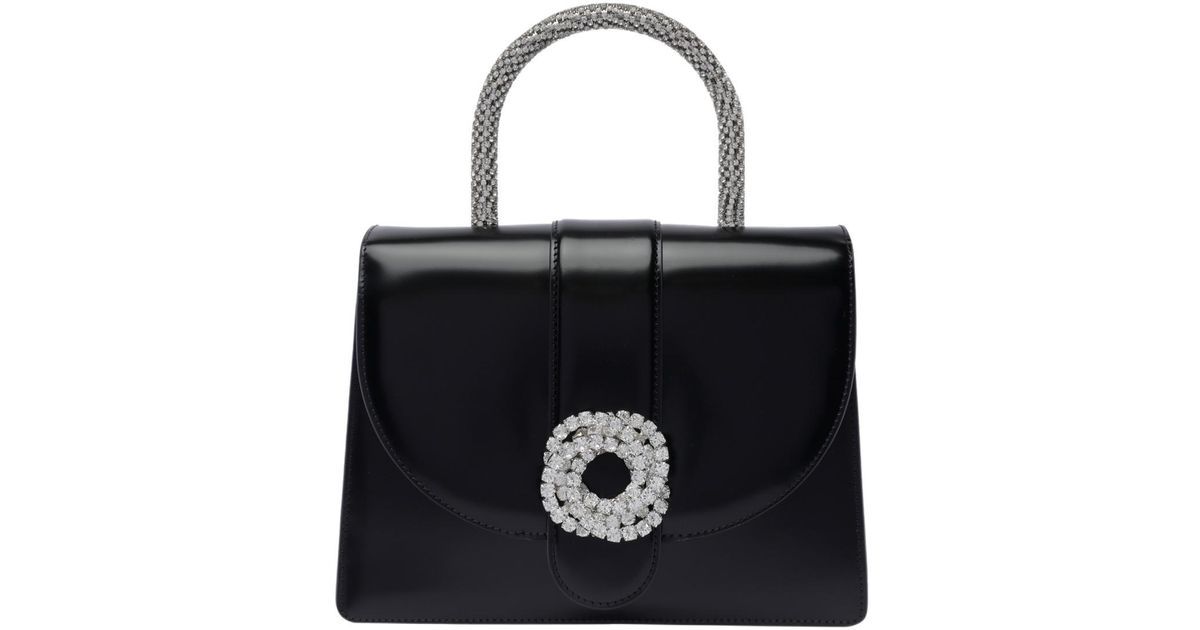 Mach & Mach Flip Shoulder Bag in Black | Lyst