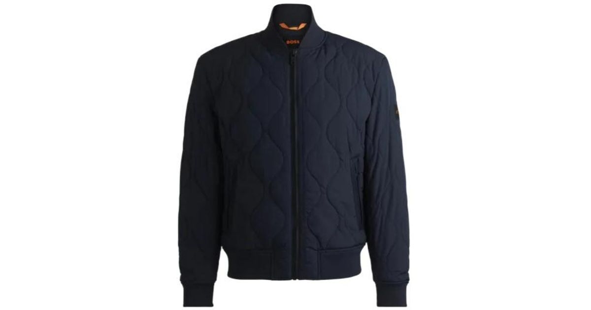 BOSS Quilted Casual Jacket in Blue for Men | Lyst