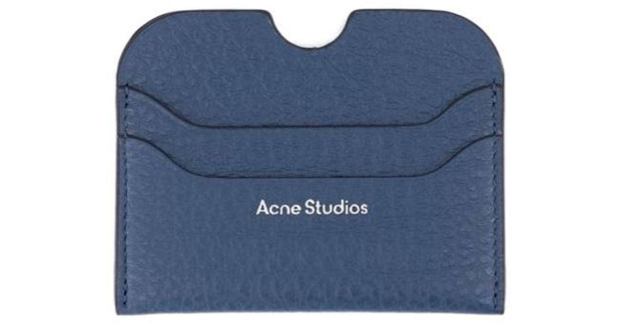 Acne Studios Large Grain Card Holder in Blue for Men | Lyst
