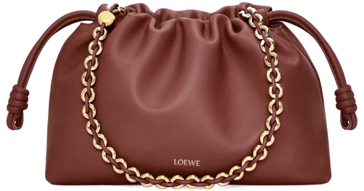 Loewe Medium Logo Shoulder Bag in Brown | Lyst