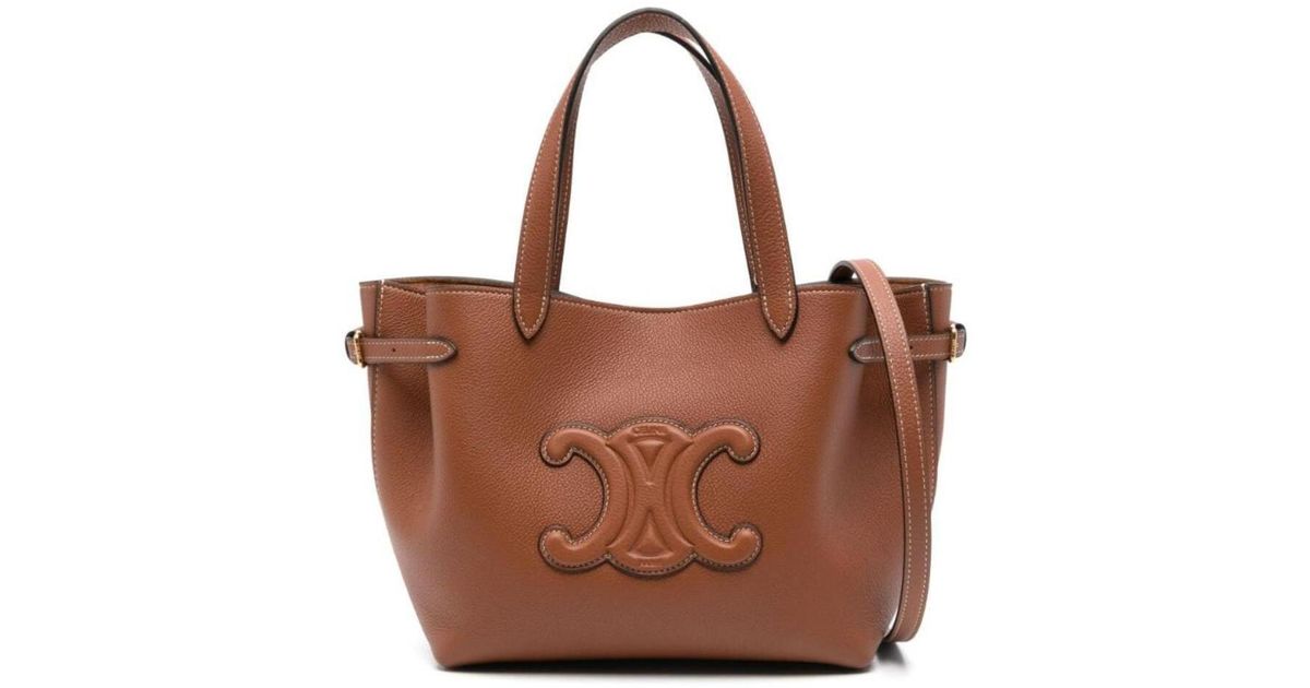 Celine Mini Cabas Anais Cuir Triomphe in Brown | Lyst
