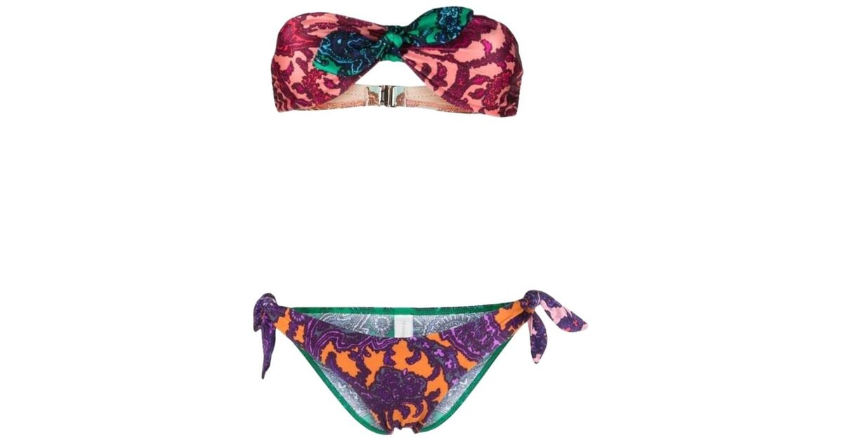 Zimmermann Tight Bikini In Red Lyst