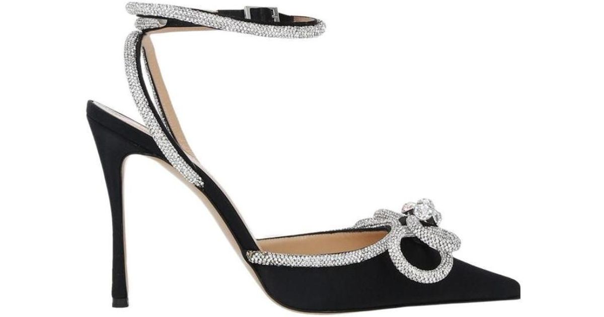 Mach & Mach Logo High Heels in White | Lyst UK