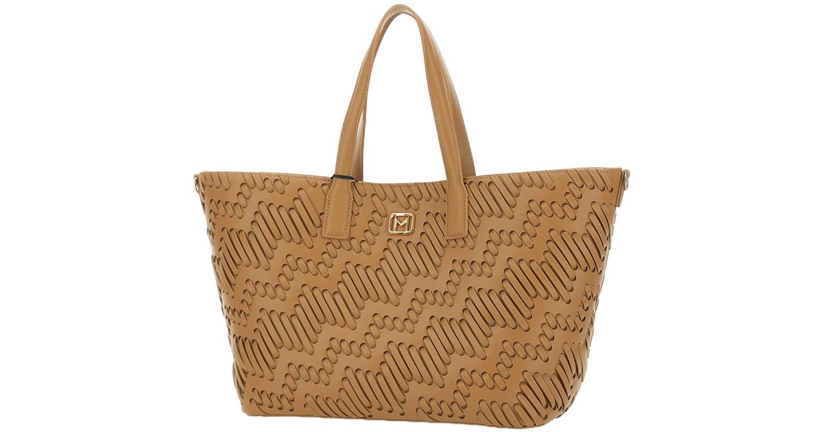 Marella Woven Tote Bag in Brown | Lyst
