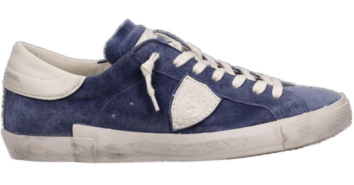 Philippe Model Prsx Low-Top Sneakers in Blue for Men | Lyst