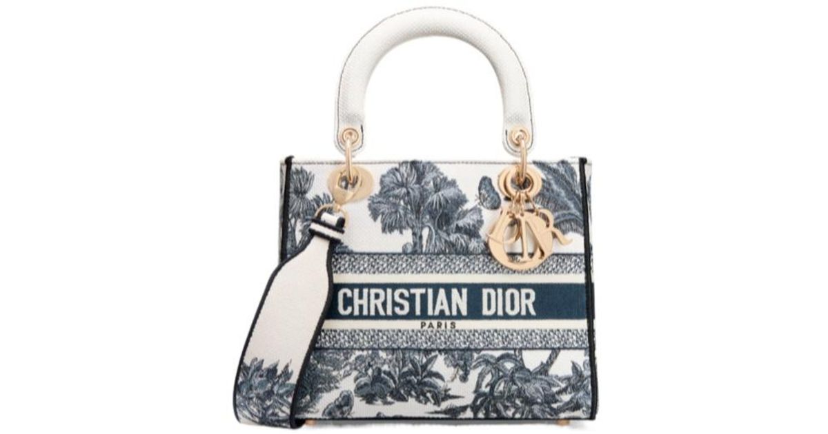 Dior Iviera Medium Lady D-Lite Bag in Blue | Lyst