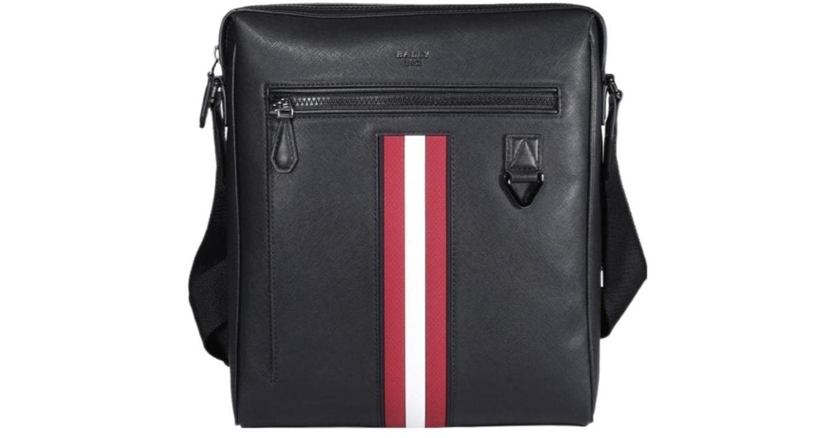 Bally Mecoy Leather Messenger Bag in Black for Men | Lyst
