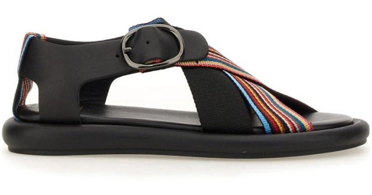 Paul Smith Logo Sandals in Black | Lyst