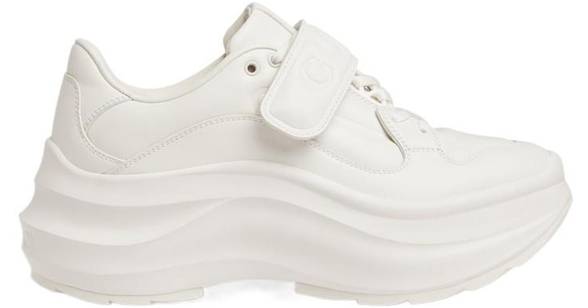 Gucci Wave Wedge Sneakers in White | Lyst
