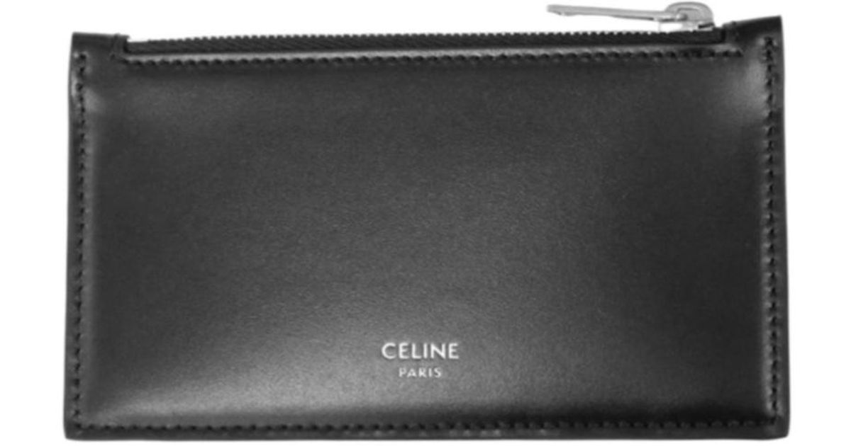 Celine Zipper Wallet in Gray for Men | Lyst