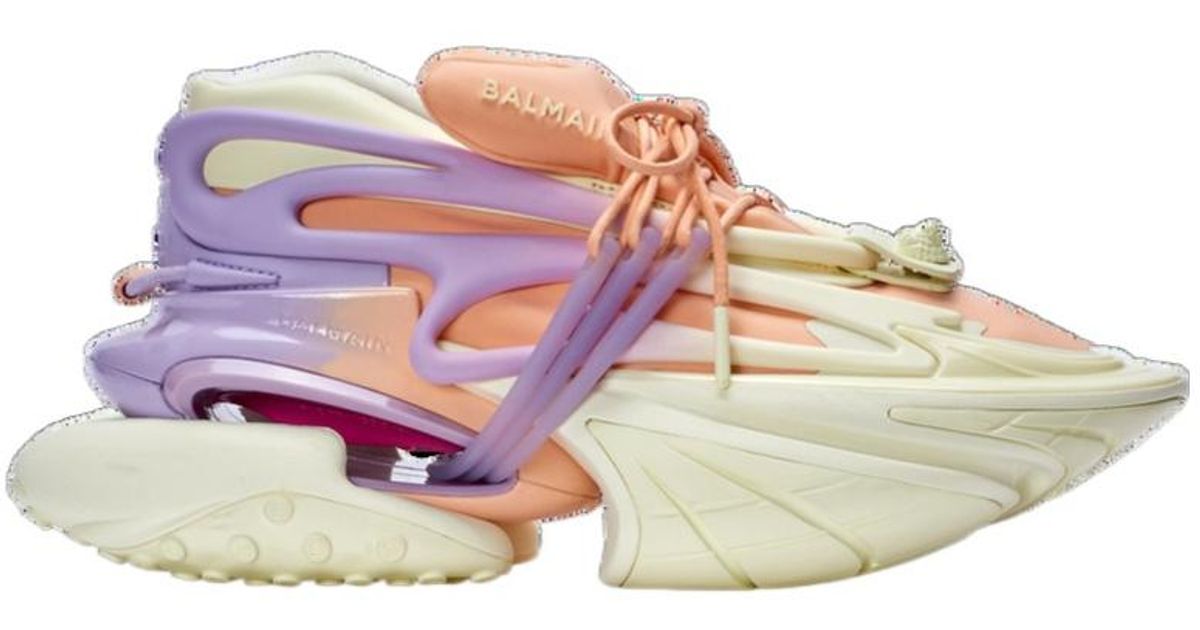 Balmain Unicorn Panelled Chunky-Sole Trainers in Pink | Lyst