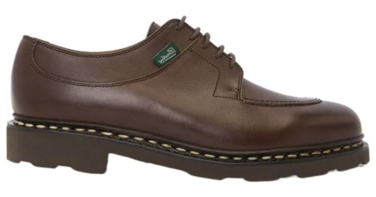 Paraboot Laced Derby Shoes in Brown for Men | Lyst