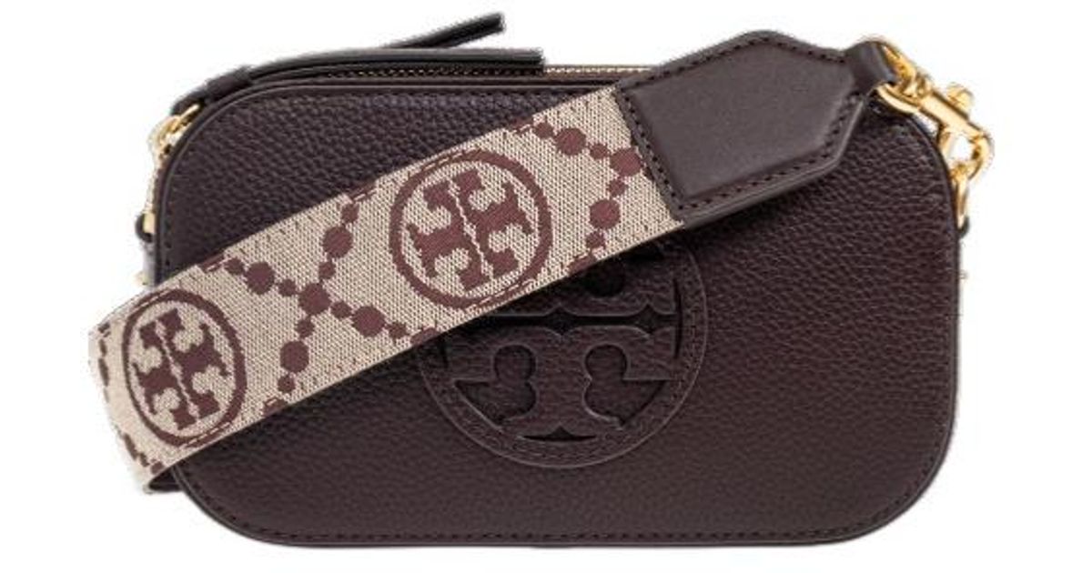 Tory Burch Mini Miller Crossbody Bag in Brown | Lyst