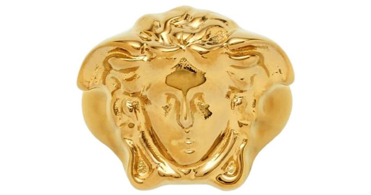 Versace Medusa-Head Ring in Metallic for Men | Lyst