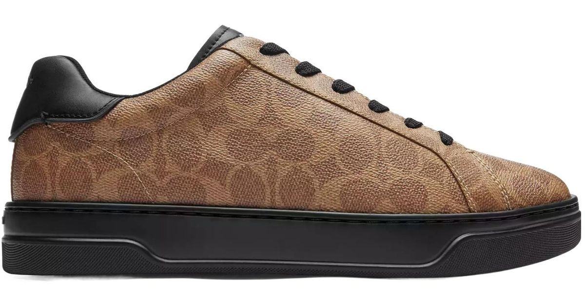 COACH Iconic Canvas Low-Cut Casual Shoes in Brown for Men | Lyst