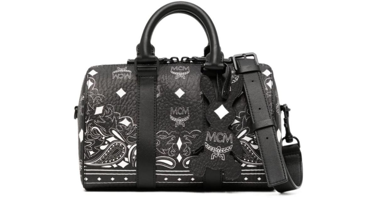 MCM Logo Shoulder Bag in Black for Men | Lyst