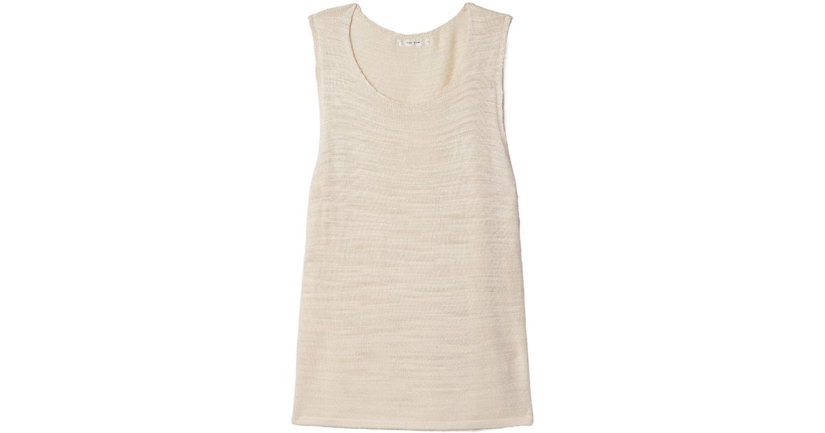 The Row Tank Vest in Natural | Lyst