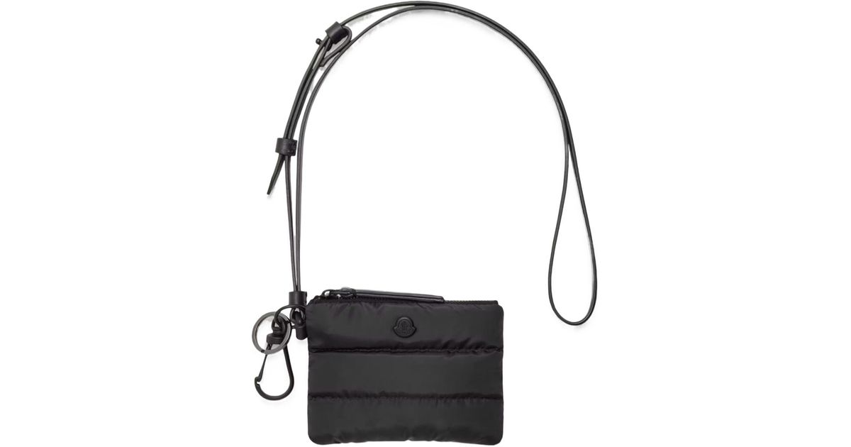 Moncler Caradoc Card Metal Logo Holder in White for Men | Lyst