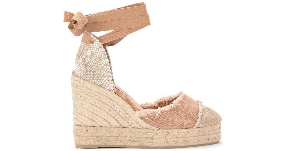 Castañer Catalina Straw Weave Heels in Natural | Lyst