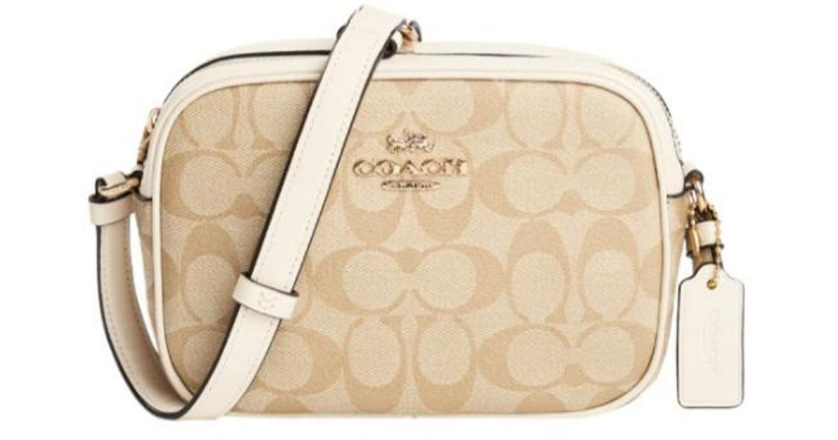 COACH Mini Jamie Logo Crossbody Bag in Natural | Lyst