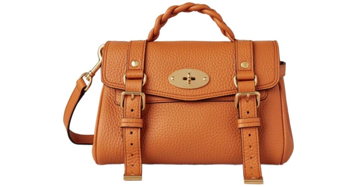 Mulberry Mini Alexa Leather Tote Bag in Brown | Lyst