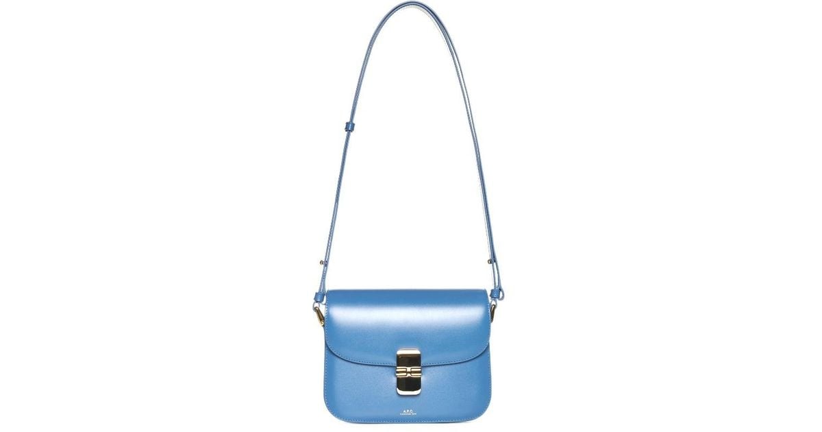 A.P.C. Small Grace Shoulder Bag in Blue | Lyst