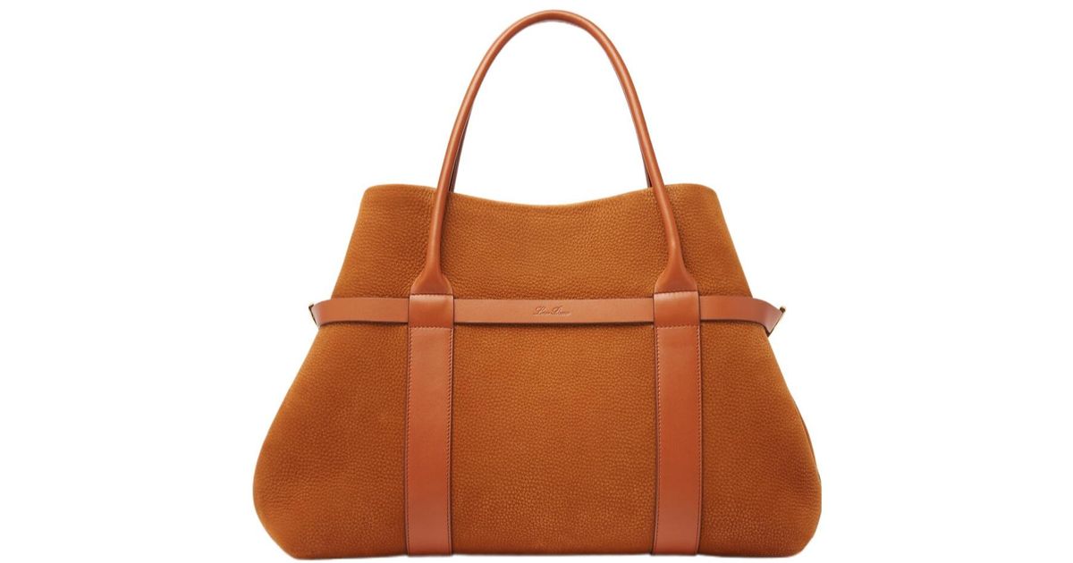 Loro Piana Ghiera Shopper Large Handbag in Brown | Lyst
