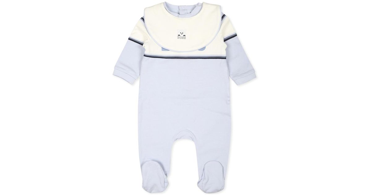 BOSS One-Piece Suit And Bib Set in White | Lyst