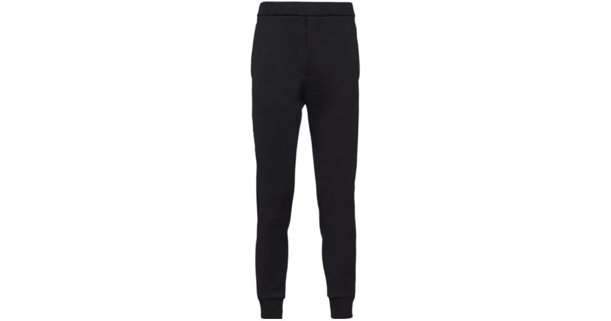 Prada Logo Sweatpants in Black for Men | Lyst