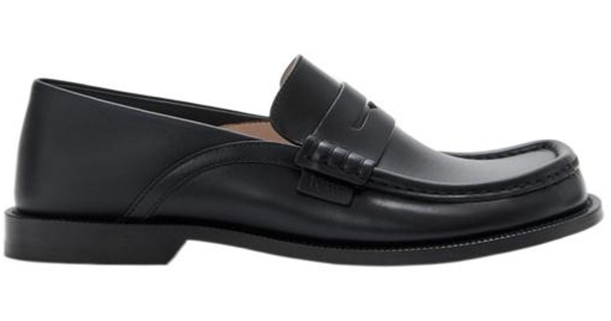 Loewe Campo Flap Back Loafers in Black for Men | Lyst
