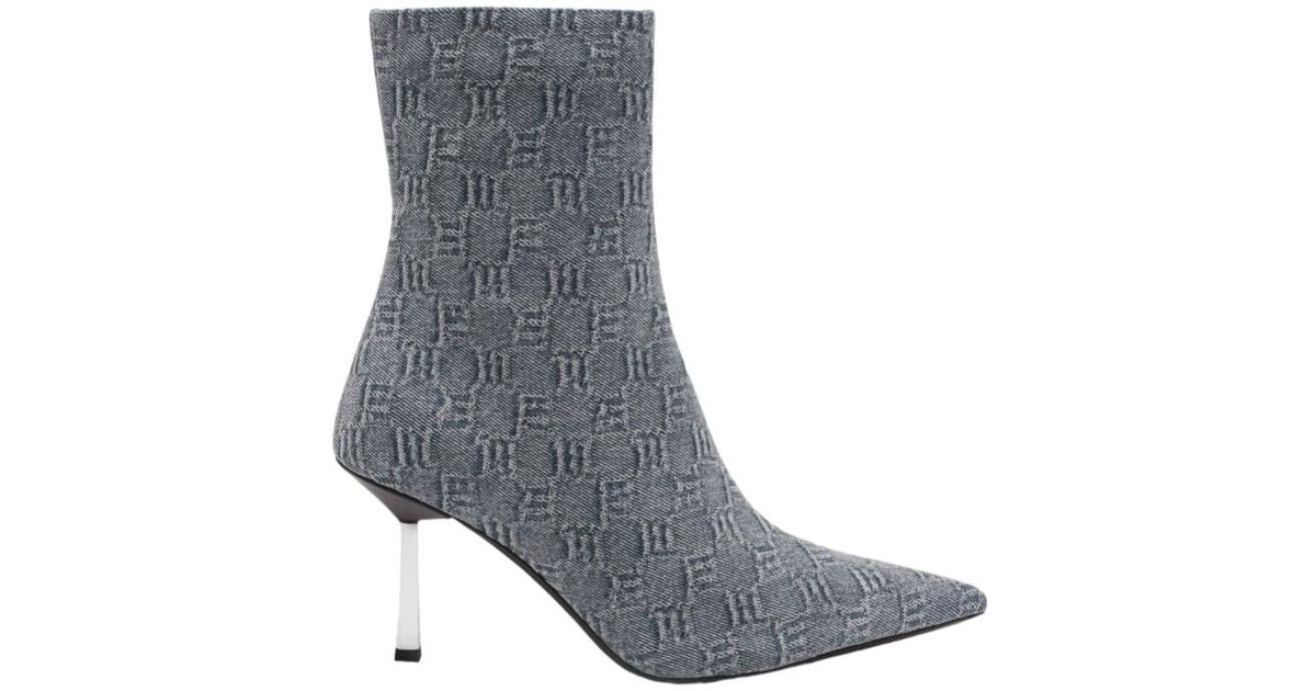 MISBHV Logo Ankle Boots in Gray | Lyst