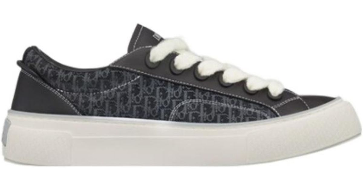 Dior B33 Logo Jacquard Low-Top Sneakers in Black for Men | Lyst