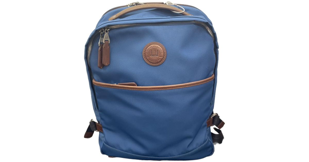 dunhill Decal Zipper Backpack in Blue for Men | Lyst