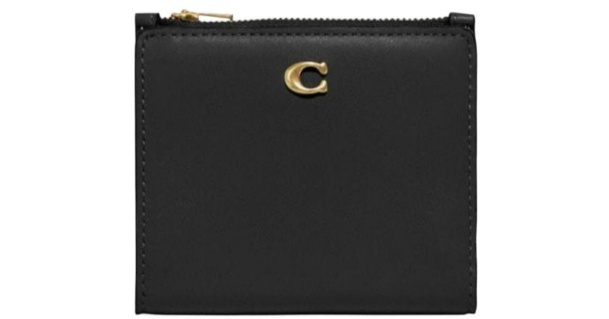 COACH Double Fold Clasp Clip in Black | Lyst