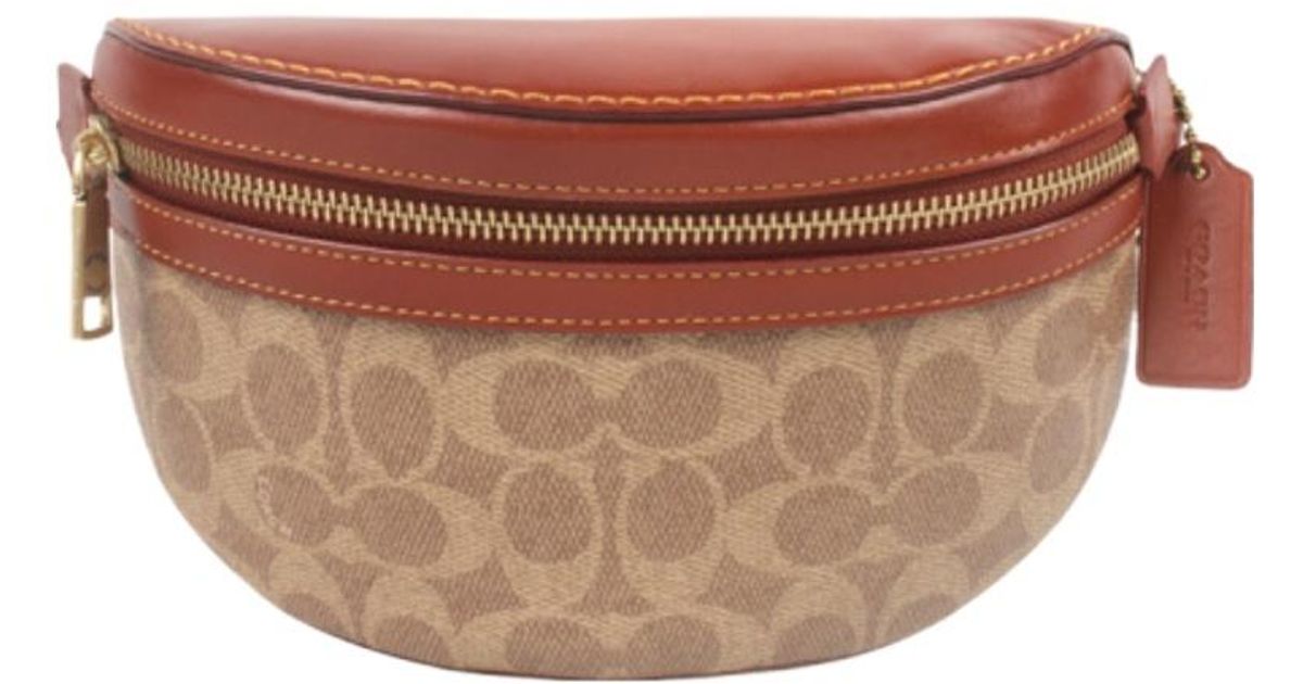 COACH Bethany Monogram-Print Belt Bag in Brown | Lyst