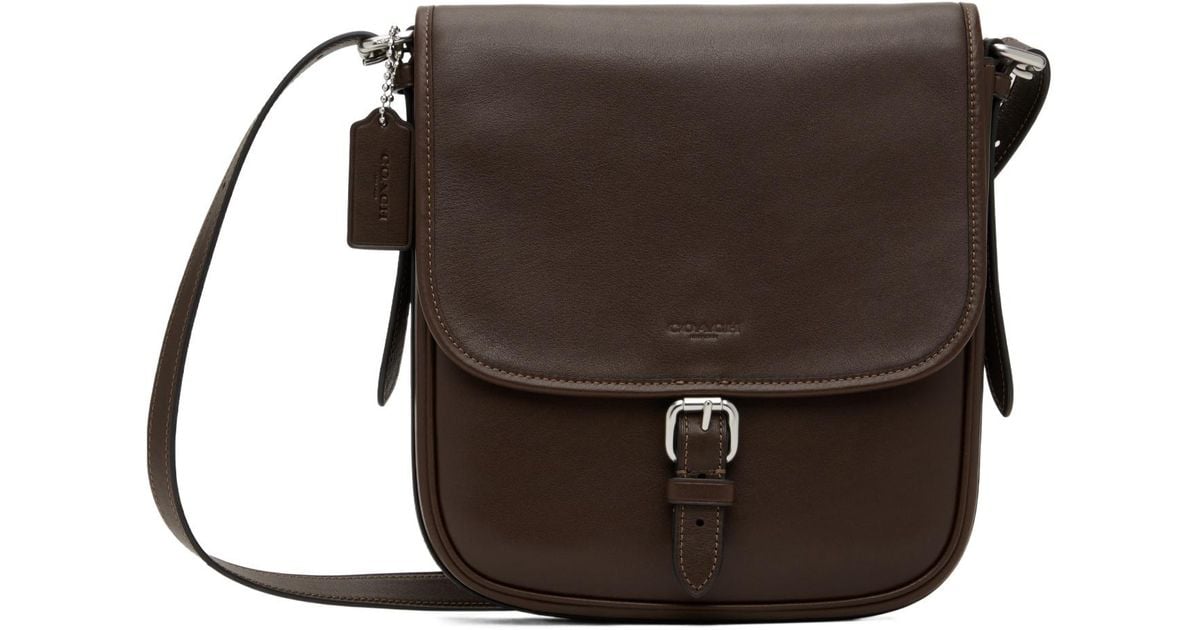 COACH Hitch Flap Crossbody Bag in Brown for Men | Lyst