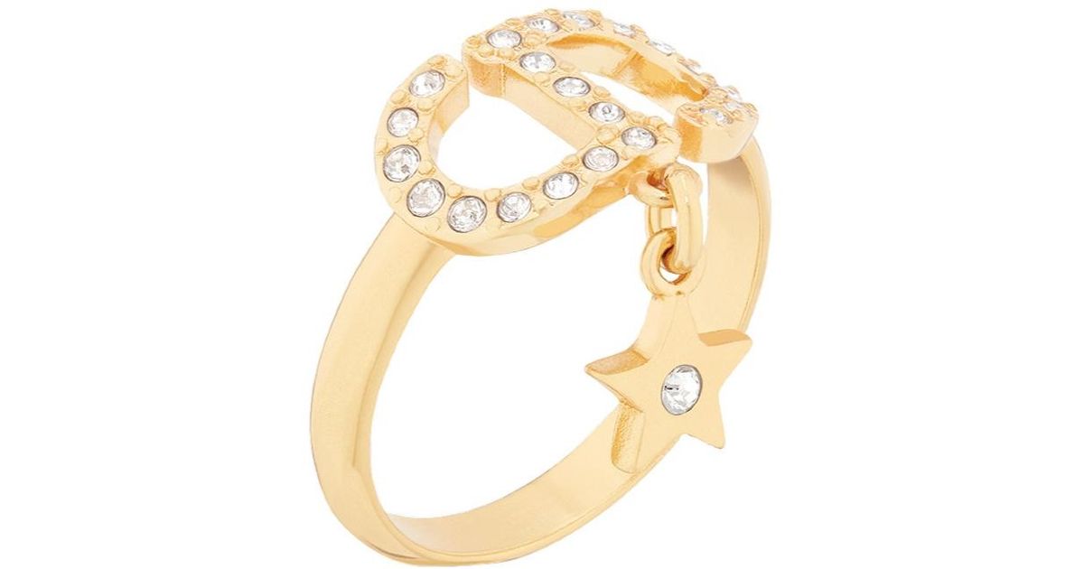 Dior Petit Cd Lucky Symbol Ring in Metallic | Lyst