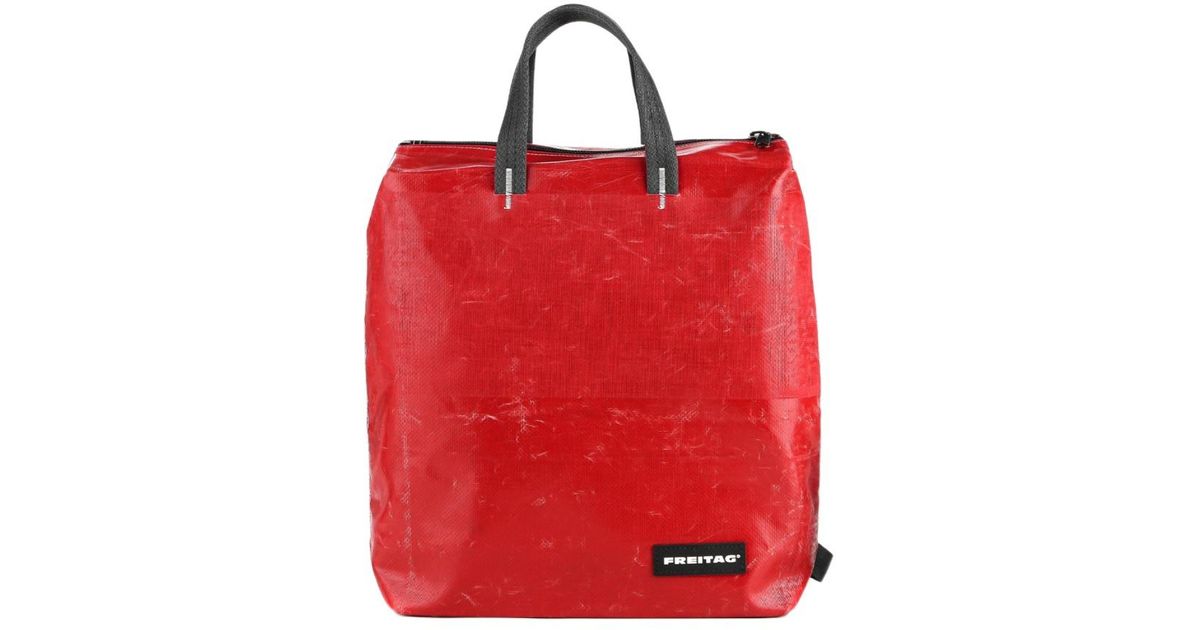 Freitag Logo Backpack in Red | Lyst